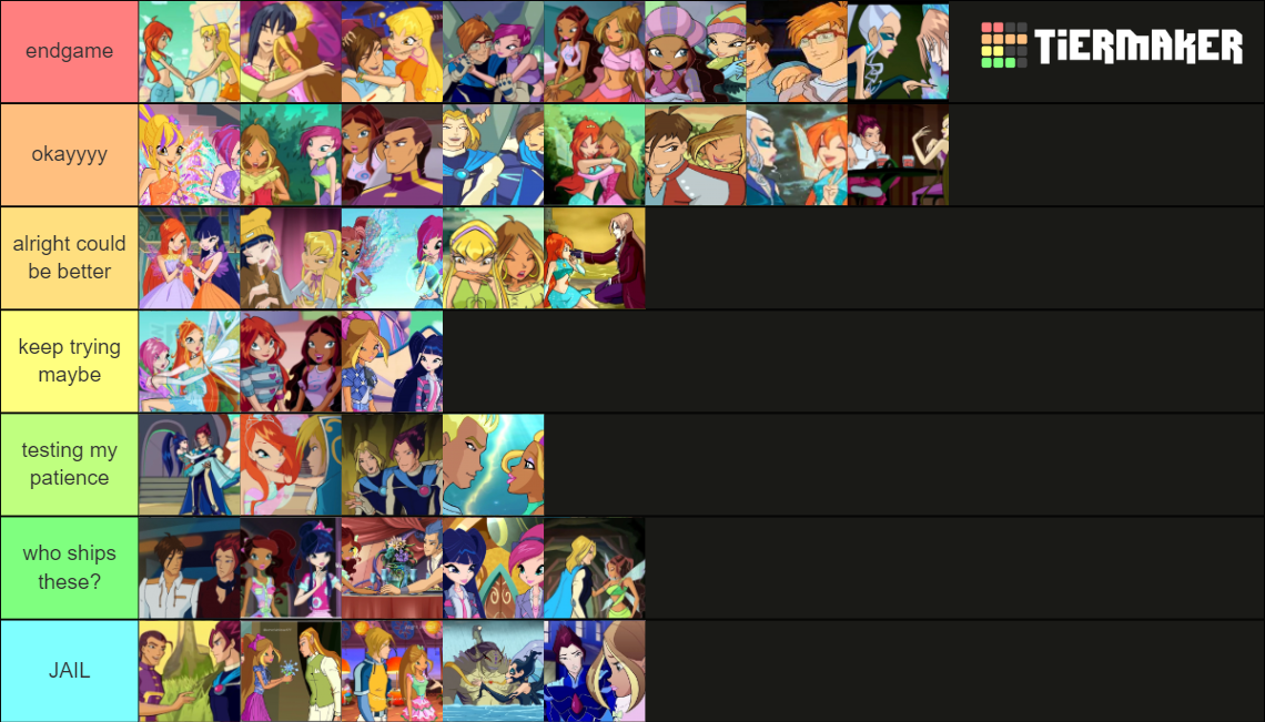 winx club ships Tier List (Community Rankings) - TierMaker
