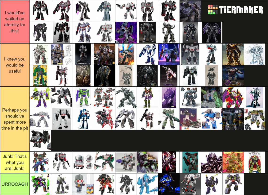 ALMOST Every Megatron Design Tier List (Community Rankings) - TierMaker