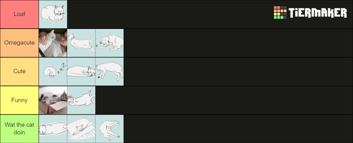 Cat Sleeping Position Tierlist Tier List (Community Rankings) - TierMaker