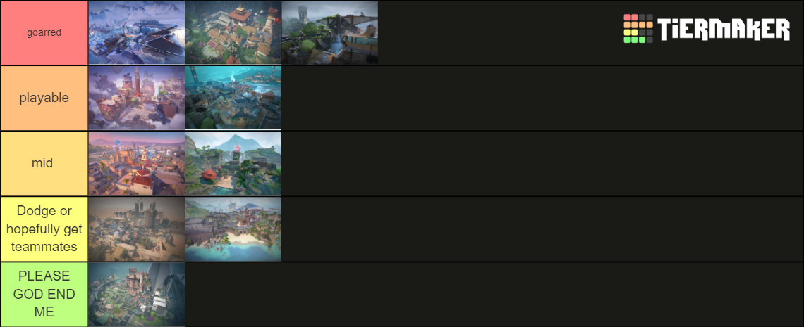 Valorant Map Tierlist with Sunset Tier List (Community Rankings ...