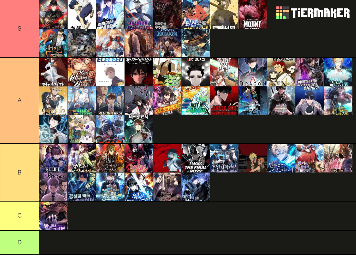 Eli's Manwha/webtoon master list Tier List (Community Rankings) - TierMaker