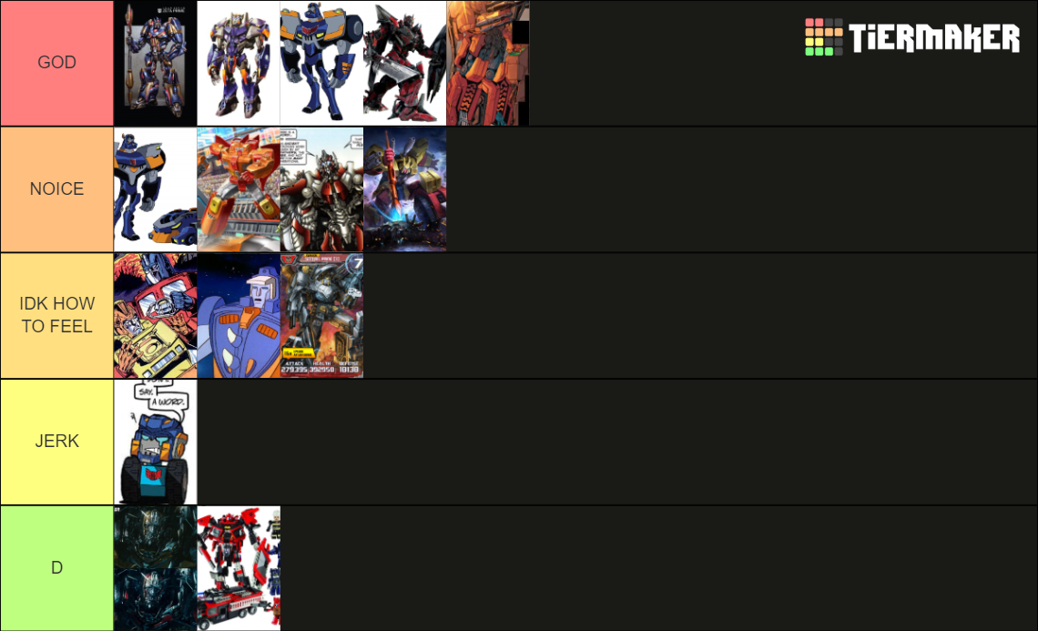 Sentinel Prime - Comodin Cam Tier List (Community Rankings) - TierMaker