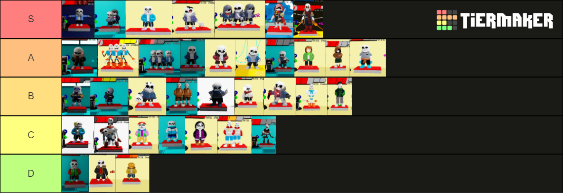 ULC December 2023 (Chara + Sans) Tier List (Community Rankings) - TierMaker