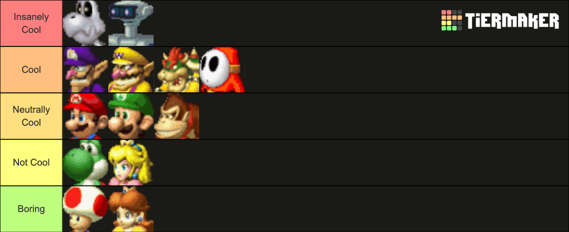 Mario Kart DS Characters Tier List (Community Rankings) - TierMaker