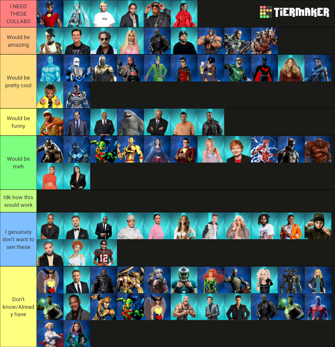 (OUTDATED) Fortnite Collabs That NEED To Happen Tier List (Community ...