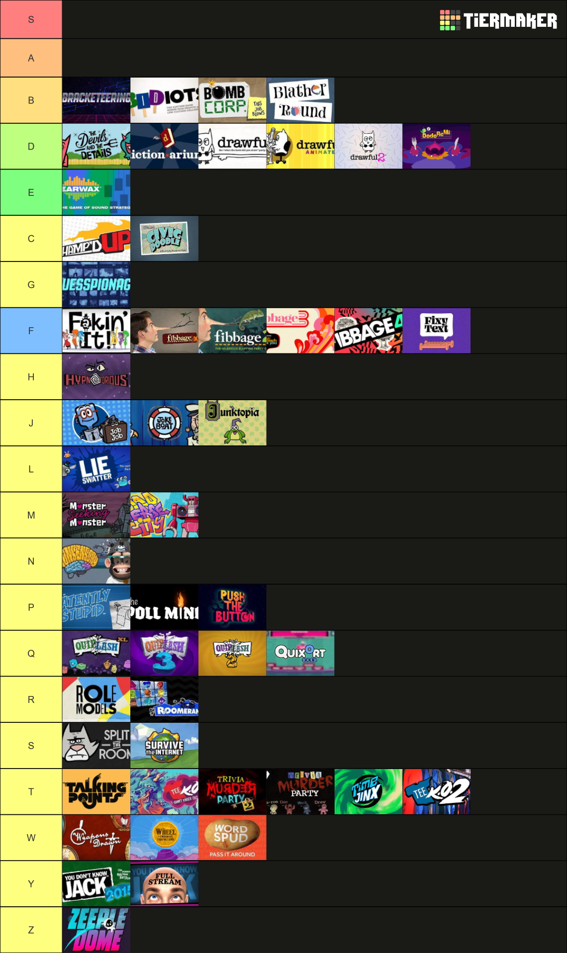 Every Jackbox Party pack Game (1-10) Tier List (Community Rankings ...