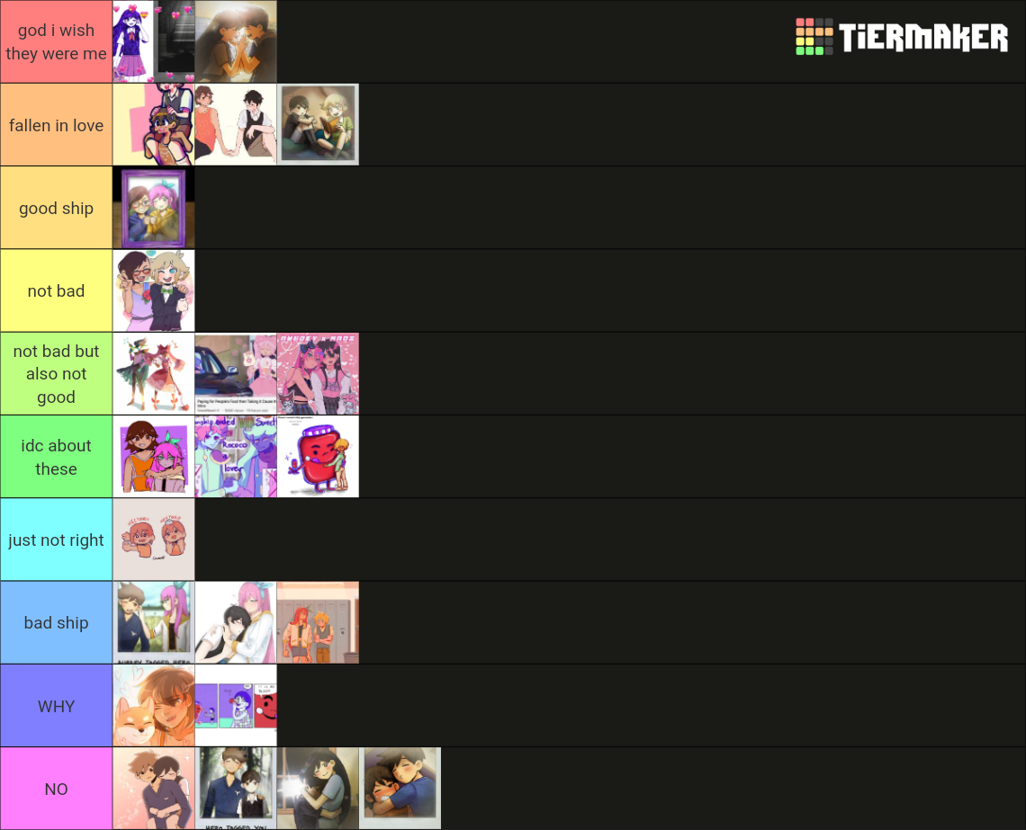 omori ships Tier List (Community Rankings) - TierMaker