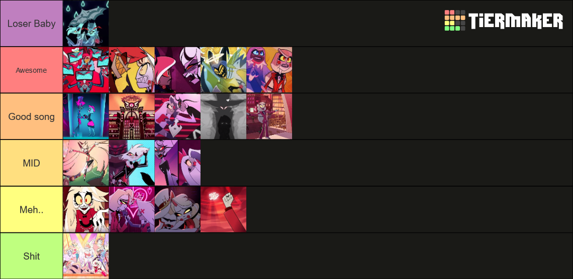 Hazbin Hotel Season 1 Songs Tier List (Community Rankings) - TierMaker