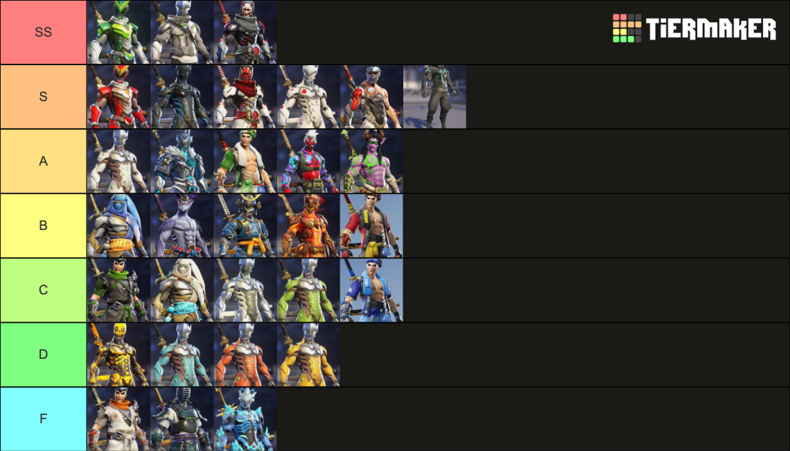 Overwatch 2 all Genji skins Tier List (Community Rankings) - TierMaker