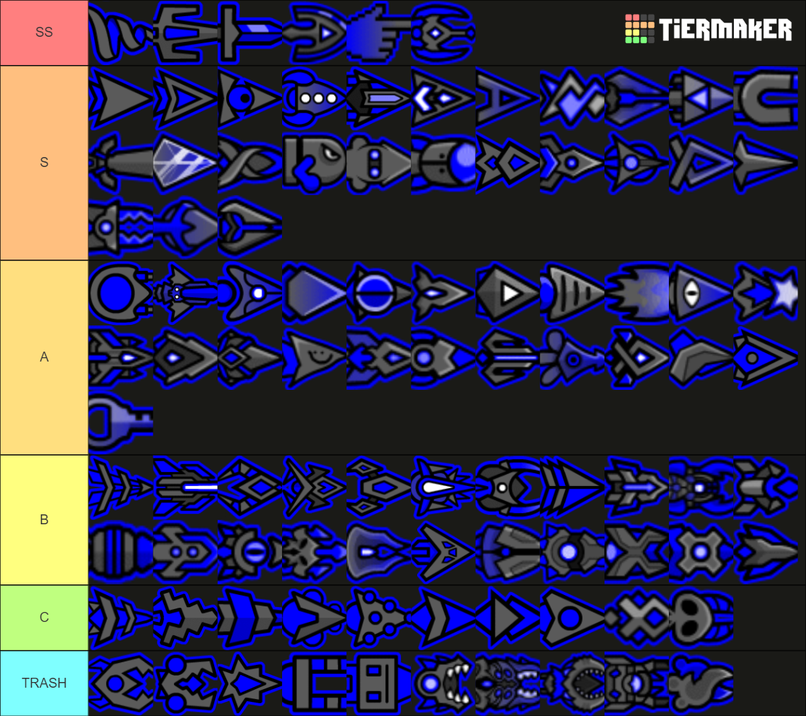 Geometry Dash Wave Icons (2.2 Included) Tier List (Community Rankings ...