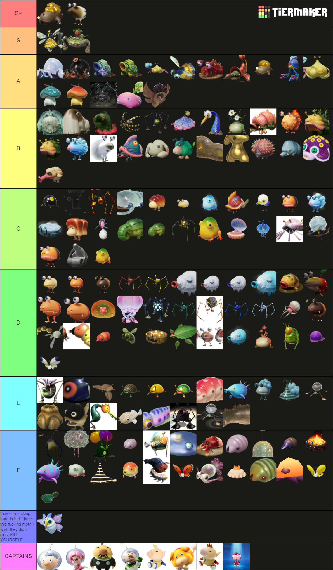All Pikmin Enemies + Captains (1-4) Tier List (Community Rankings ...