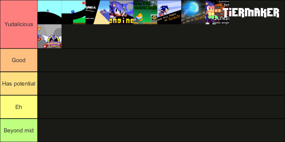 Scratch sonic engine Tier List (Community Rankings) - TierMaker