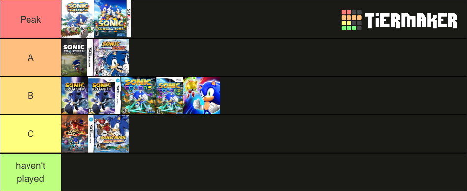 Sonic Boost games Tier List (Community Rankings) - TierMaker