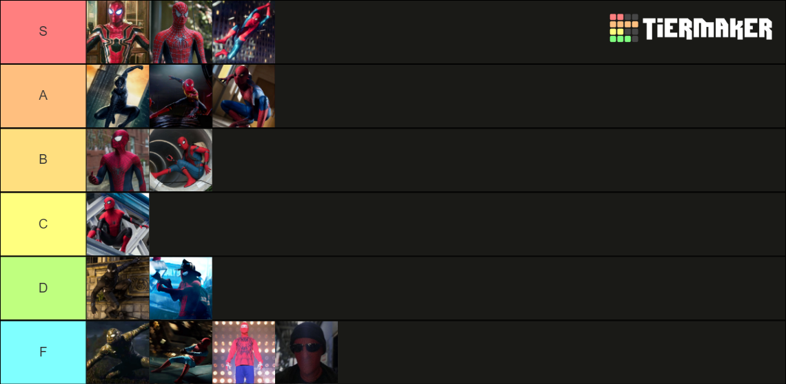 Spider-Man ALL Live-Action Movie Suits Tier List (Community Rankings ...