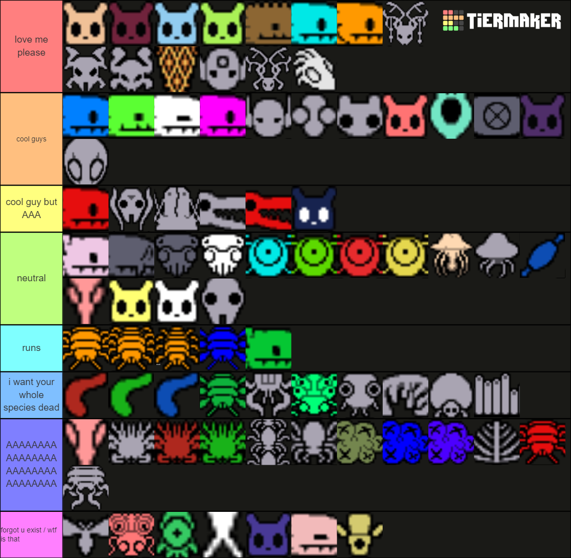 Rain World All Creatures (Downpour Included) Tier List (Community ...
