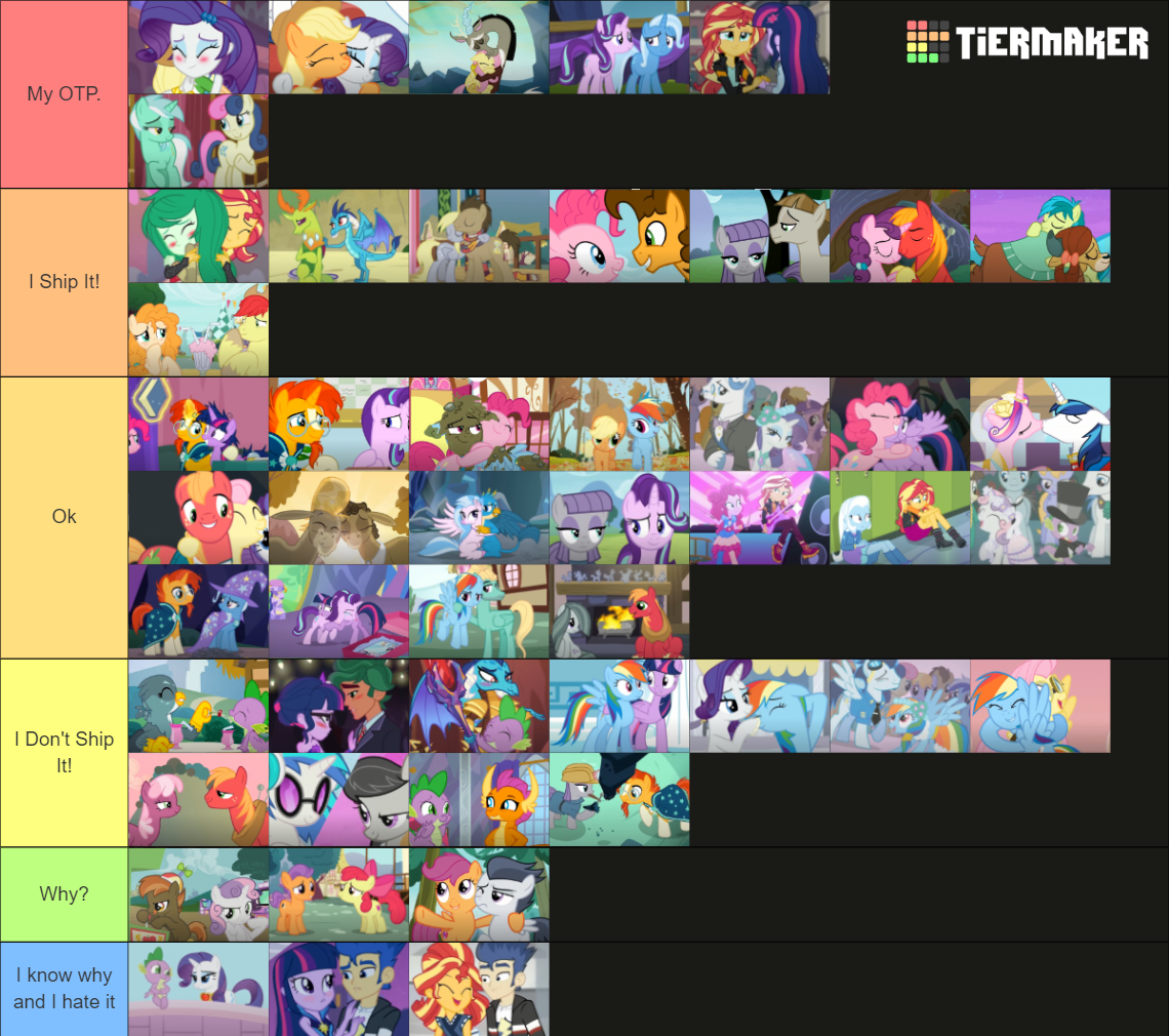 My Little Pony Ships Tier List (Community Rankings) - TierMaker