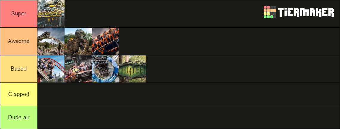 Alton Towers Rides Tier List (Community Rankings) - TierMaker