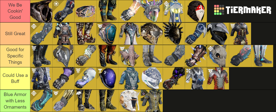 Destiny 2 Warlock Exotics(TFS) Tier List (Community Rankings) - TierMaker