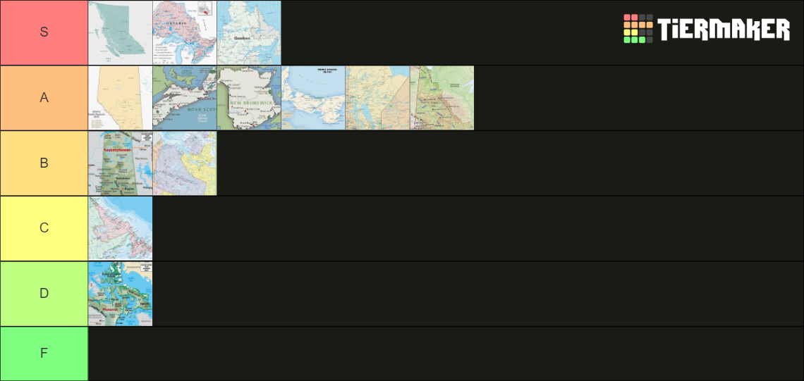 Recent Canada Tier Lists - TierMaker