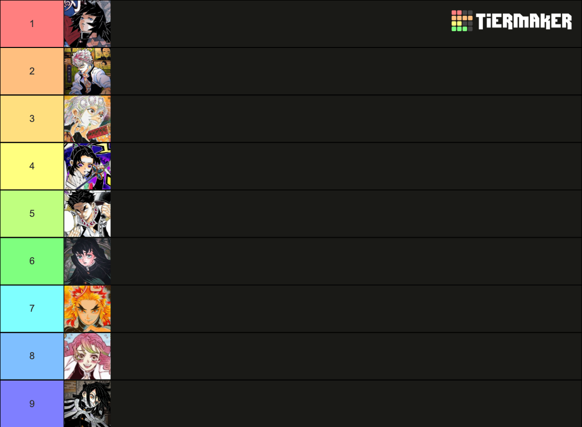 Kimetsu no Yaiba/Demon Slayer - Hashira Strength Tier List (Community ...