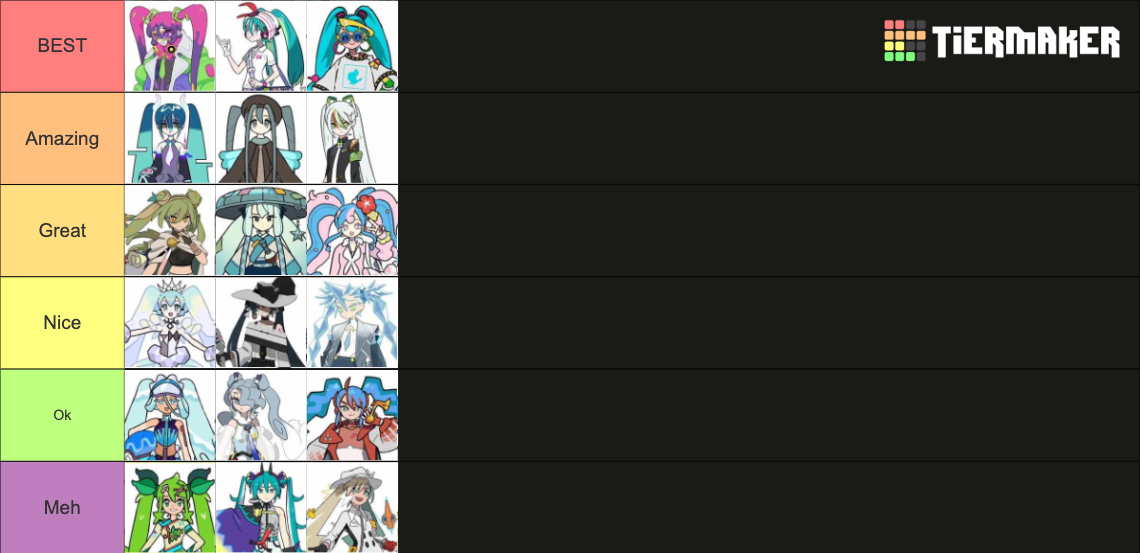 Hatsune Miku x Pokémon (Project Voltage) Tier List (Community Rankings ...