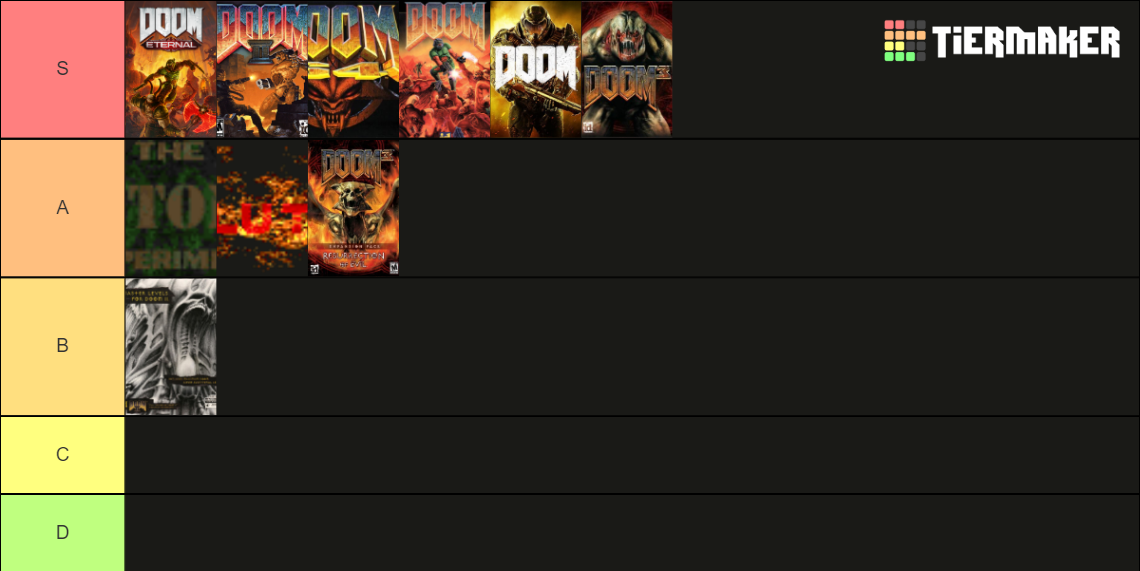 Doom Games Tier List (Community Rankings) - TierMaker