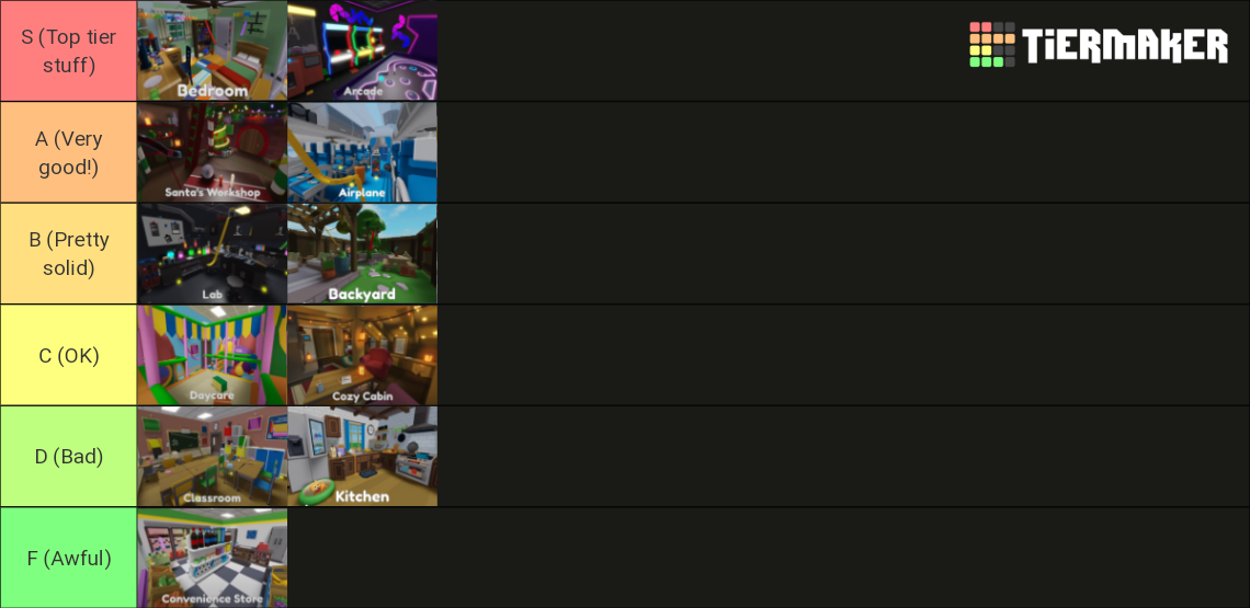 Mega Hide And Seek Maps Ranked Tier List Community Rankings Tiermaker 1245