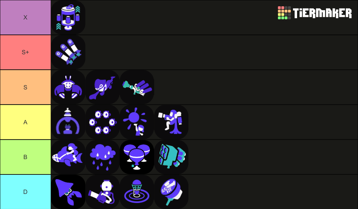 Splatoon 3 All Specials Tier List (Community Rankings) - TierMaker