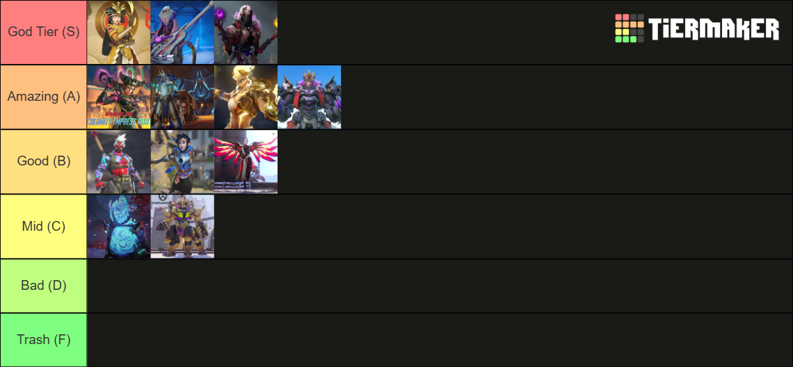 All Overwatch Mythic Skins (Updated Regularly) Tier List (Community ...