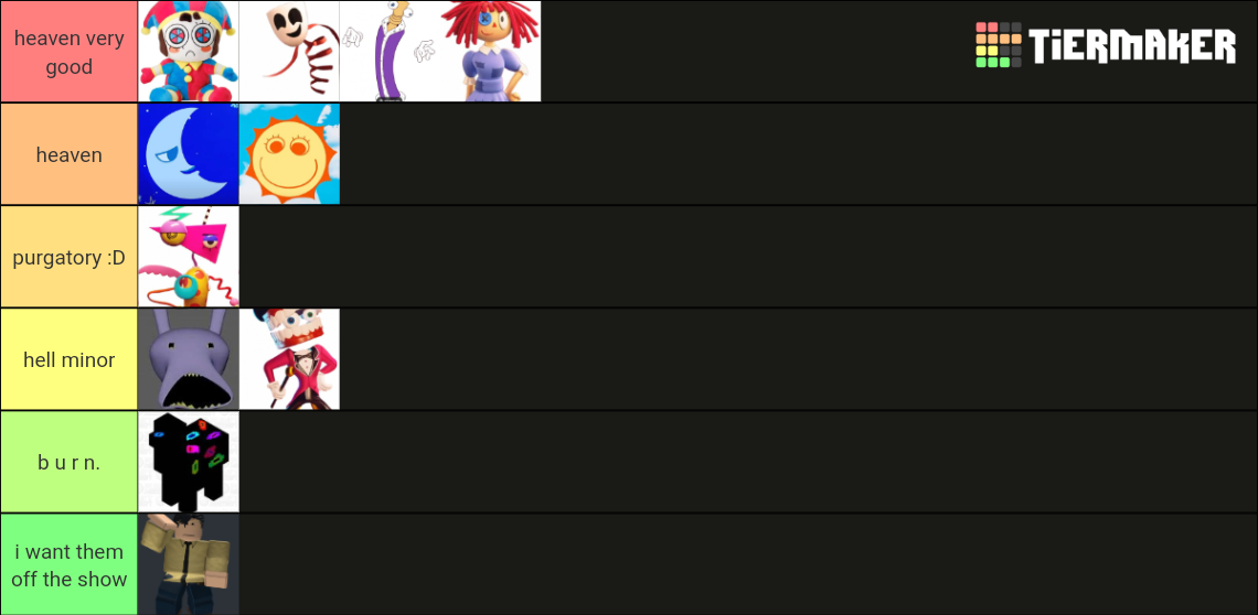 tadc heaven or hell Tier List (Community Rankings) - TierMaker