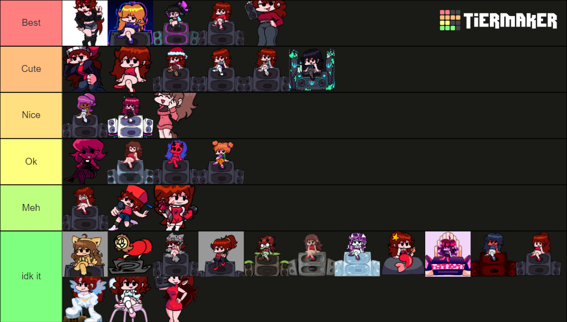 FNF Girlfriend Designs Tier List (Community Rankings) - TierMaker
