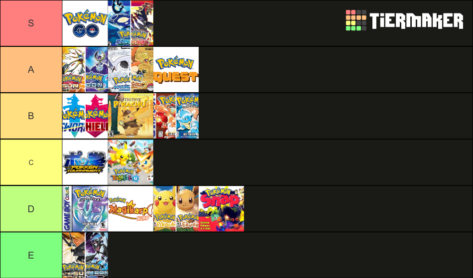 Every (EVERY) Pokemon Game Tier List (Community Rankings) - TierMaker