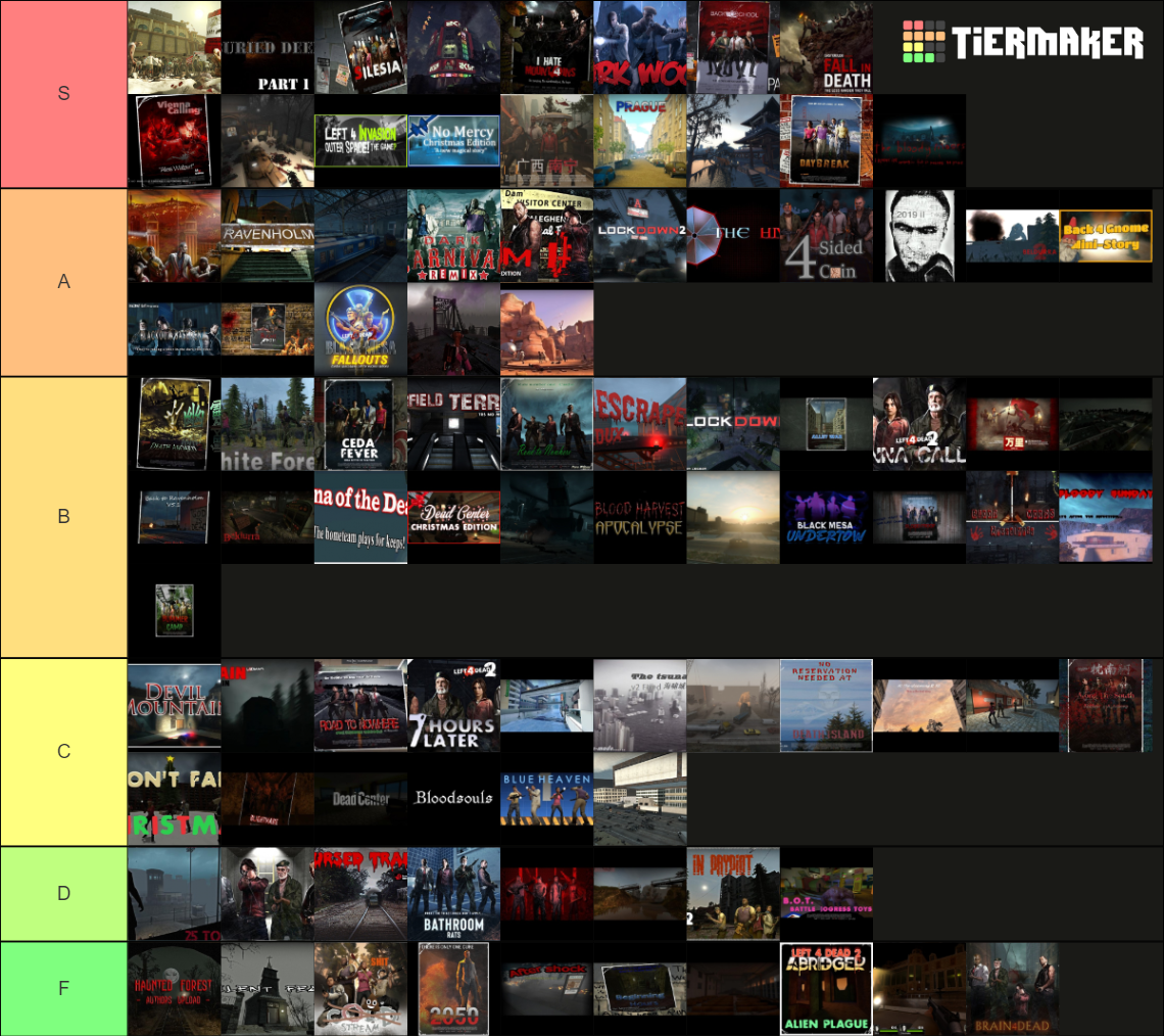 Custom Left 4 dead 2 campaings Tier List (Community Rankings) - TierMaker