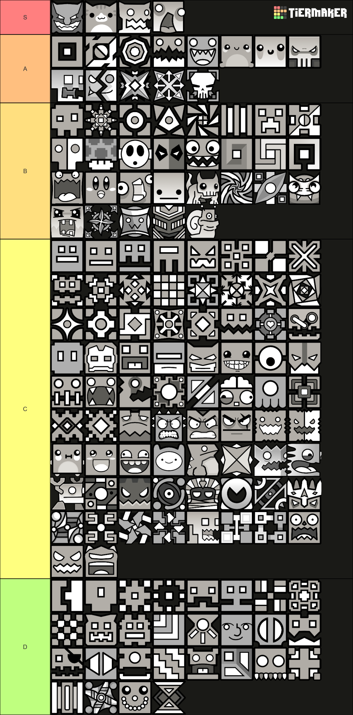 Geometry Dash Cubes Tier List (Community Rankings) - TierMaker