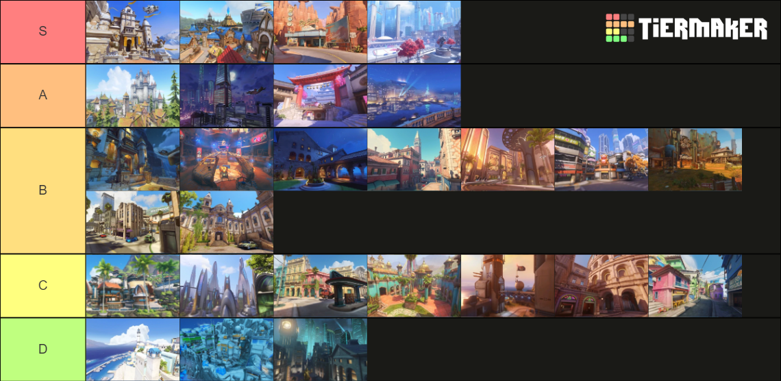 Overwatch Maps (With Hanaoka ) Tier List (Community Rankings) - TierMaker