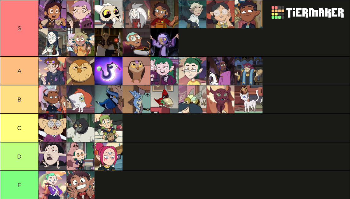 The Owl House Characters - FINAL (all seasons) Tier List (Community ...