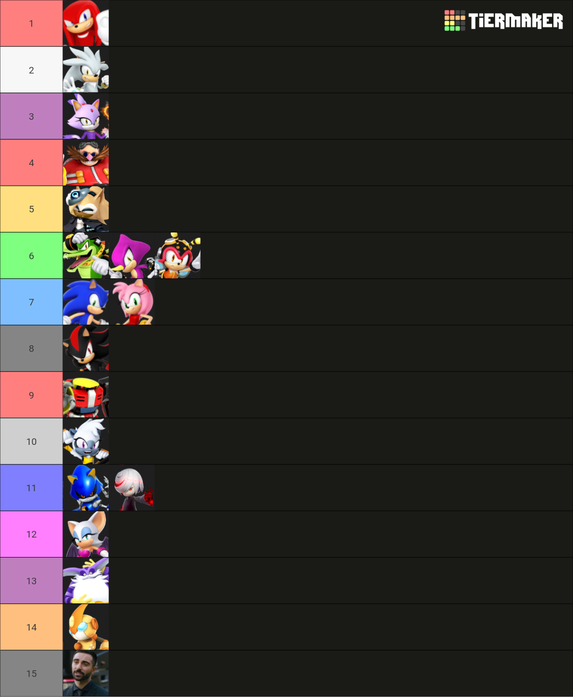 ULTIMATE Sonic Characters (550+ characters) Tier List (Community Rankings) - TierMaker
