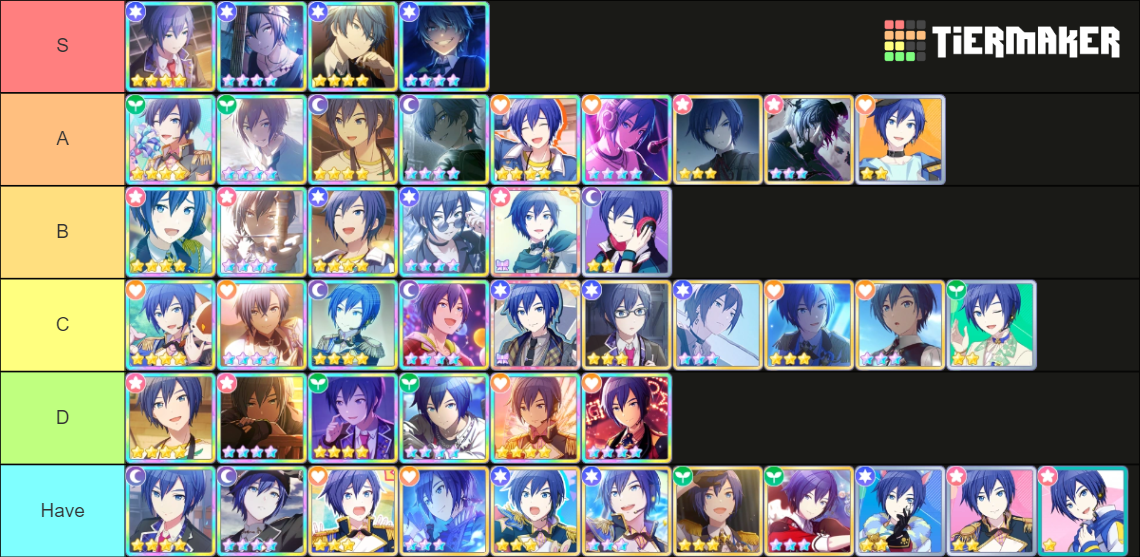 PJSK KAITO cards Tier List (Community Rankings) - TierMaker