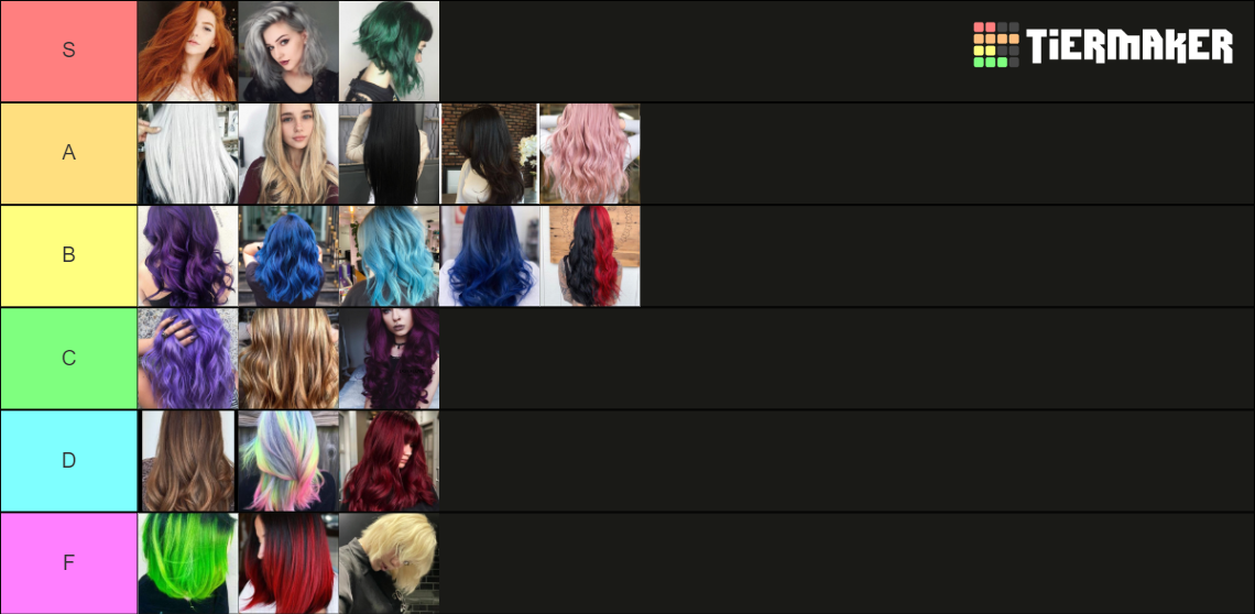 Hair color Tier List (Community Rankings) - TierMaker