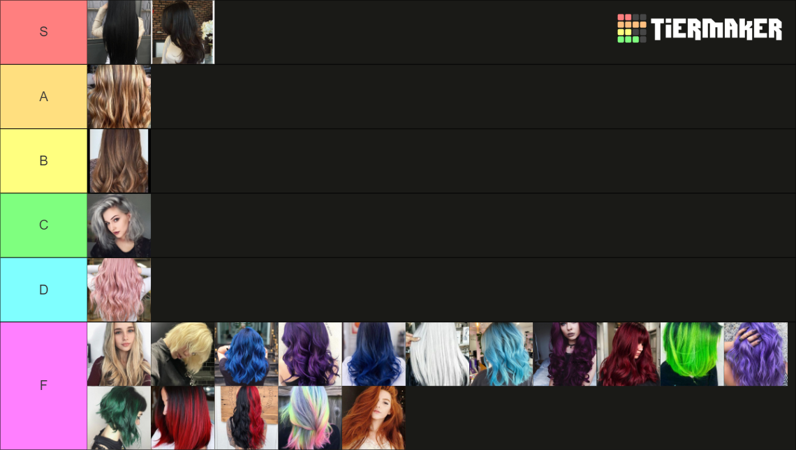 Hair color Tier List (Community Rankings) - TierMaker