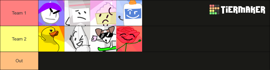 BFDI Mini Characters (2024) - New Icons! Maker Tier List (Community ...