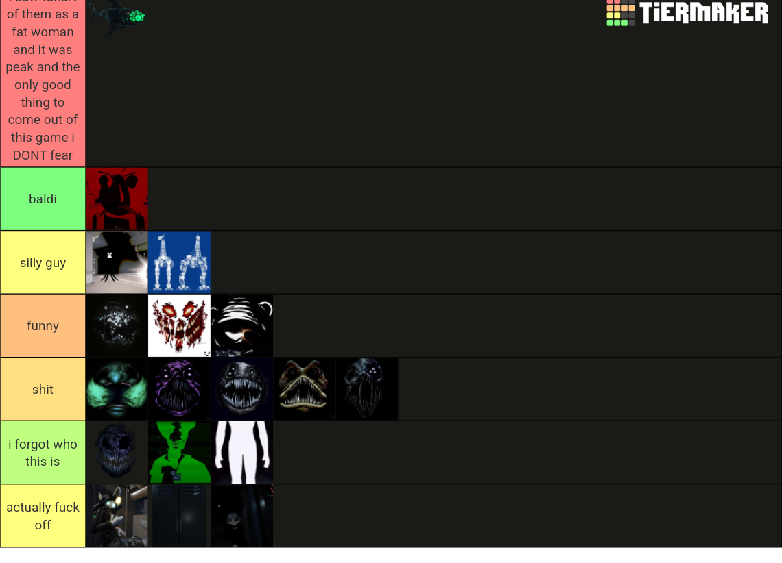 Roblox Pressure Entities Tier List (Community Rankings) - TierMaker