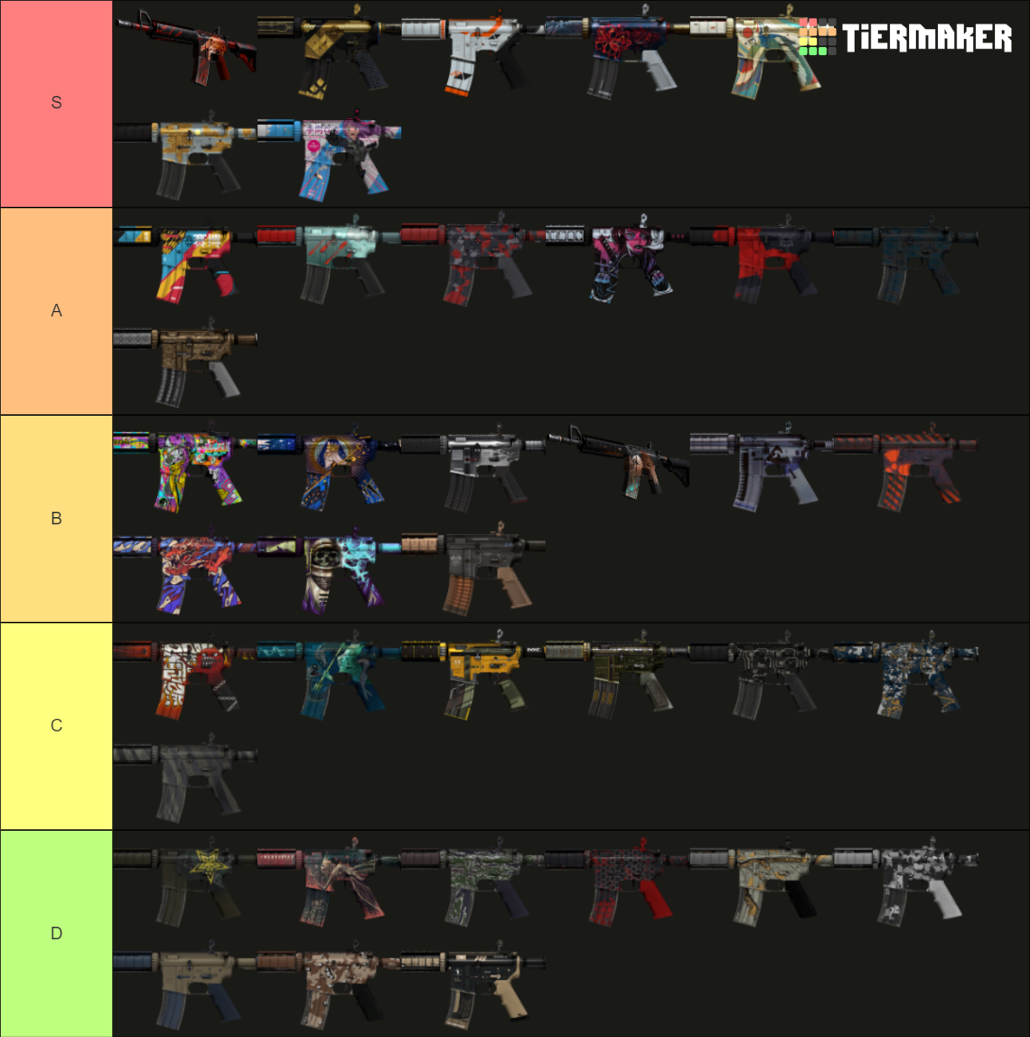 CS:GO M4A4 SKINS (2023) 2 Tier List (Community Rankings) - TierMaker