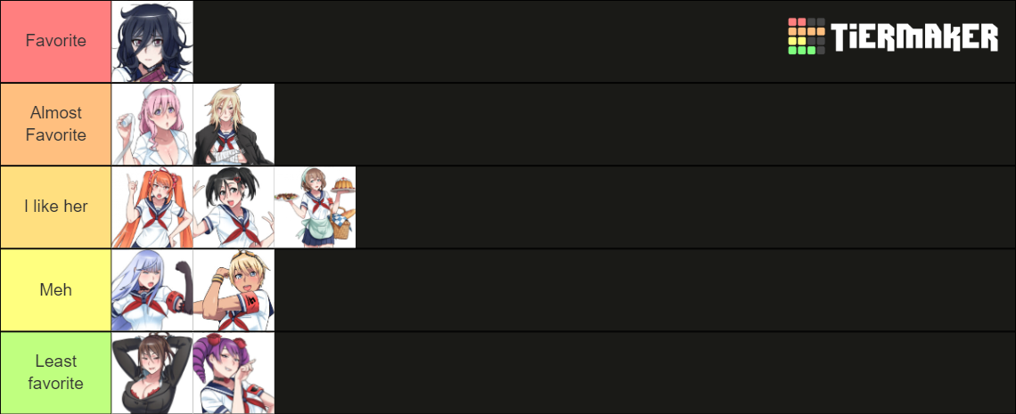 yandere simulator rivals Tier List (Community Rankings) - TierMaker