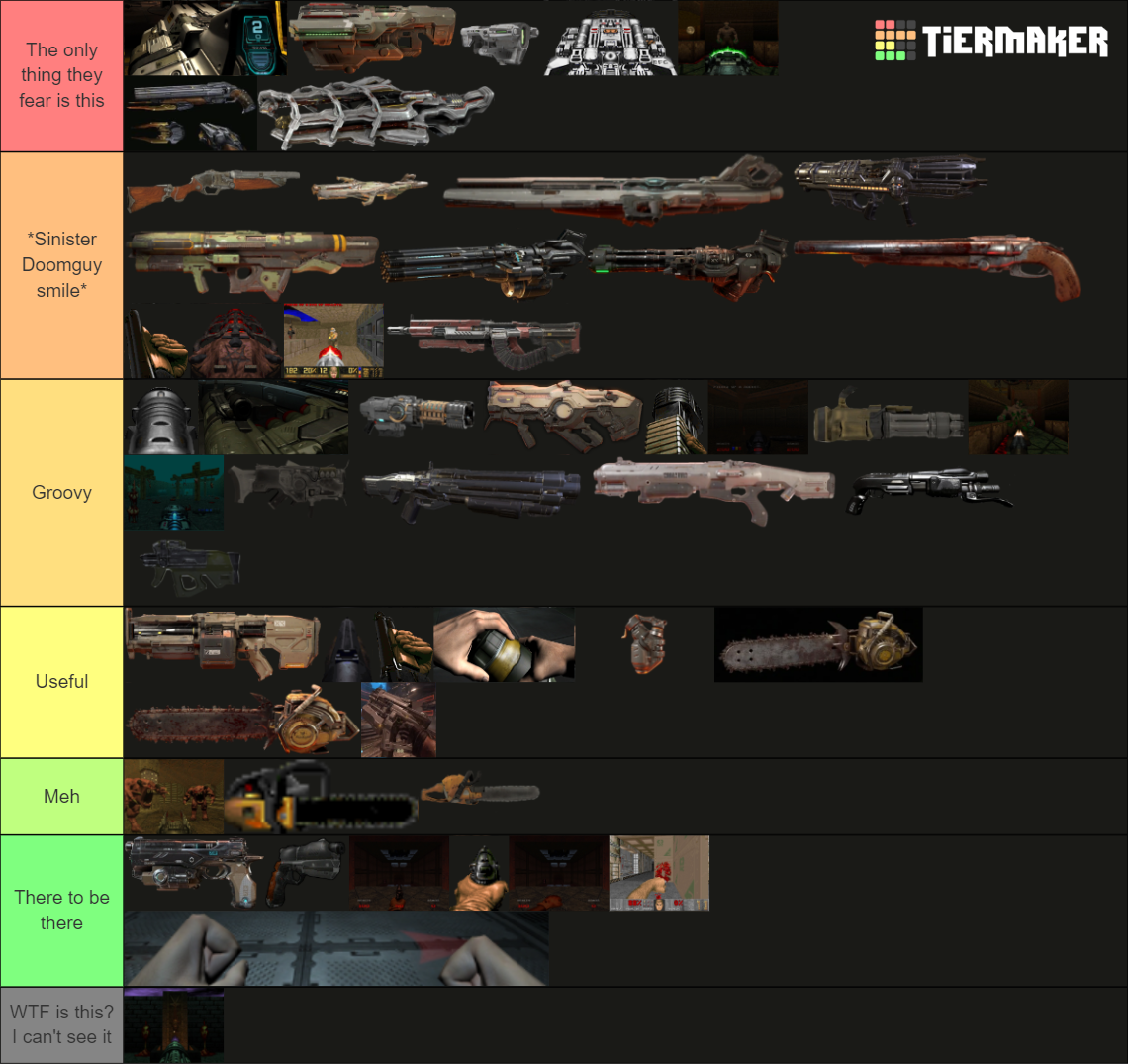 Doom weapons Tier List (Community Rankings) - TierMaker