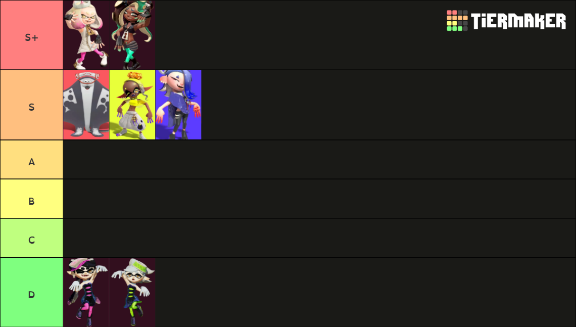 Splatoon Idols Tier List (Community Rankings) - TierMaker