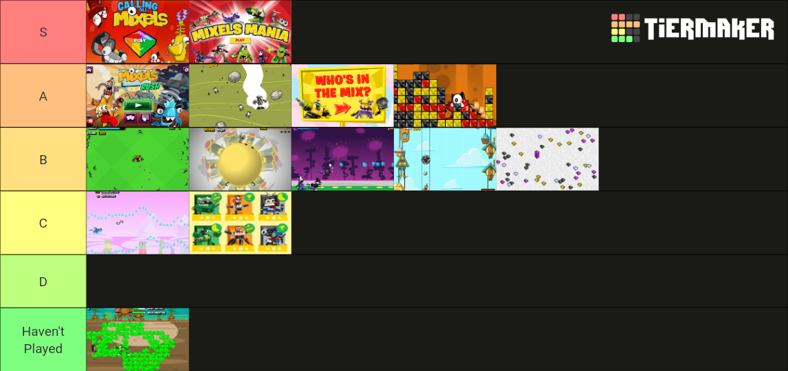 Mixels Game Tier List (Community Rankings) - TierMaker