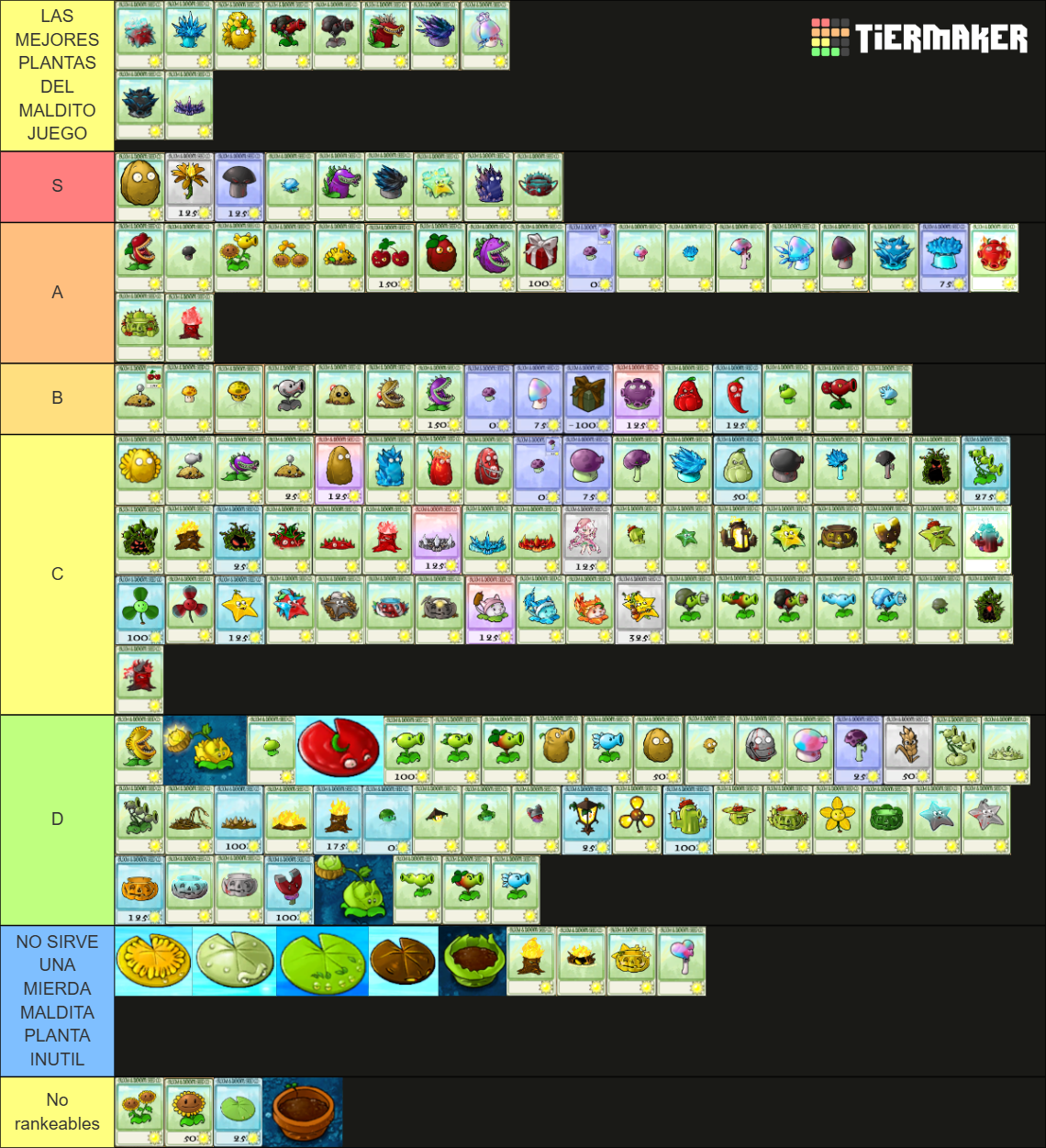 Pvz fusion ver 2.13 All plants tierlist Tier List (Community Rankings) - TierMaker