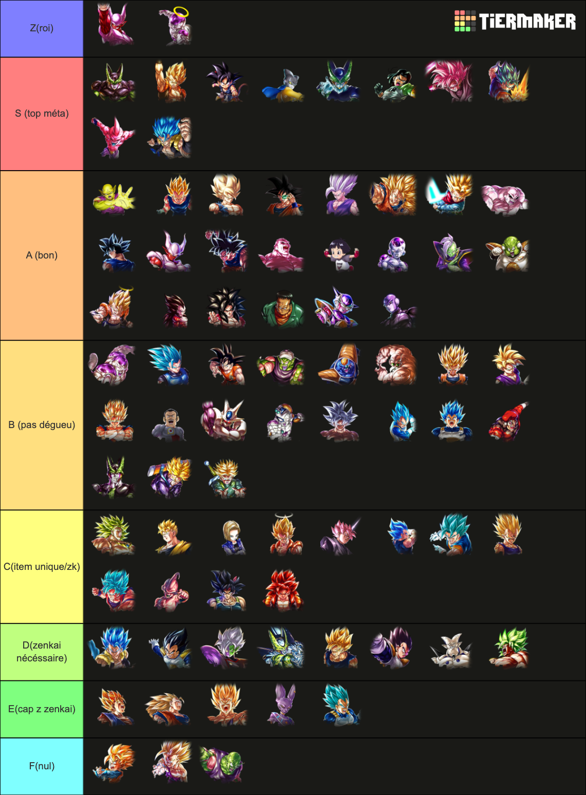 DB LEGENDS CHARACTERS PARTIE 1 LEGENDS FESTIVAL 2023 Tier List ...