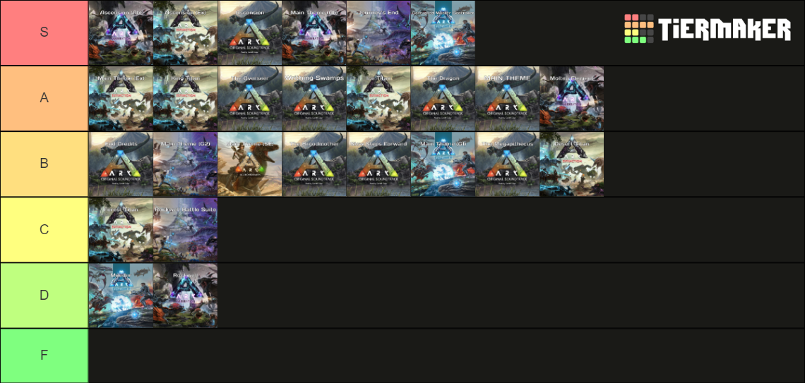 ARK OSTs Tier List (Community Rankings) - TierMaker